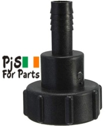 IBC adapter cap 1 inch barb - Pjs for parts